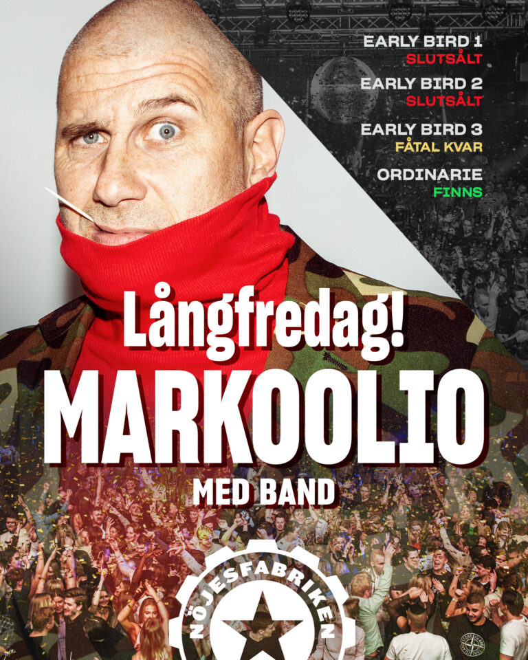 Långfredag med MARKOOLIO - Nöjesfabriken Karlstad