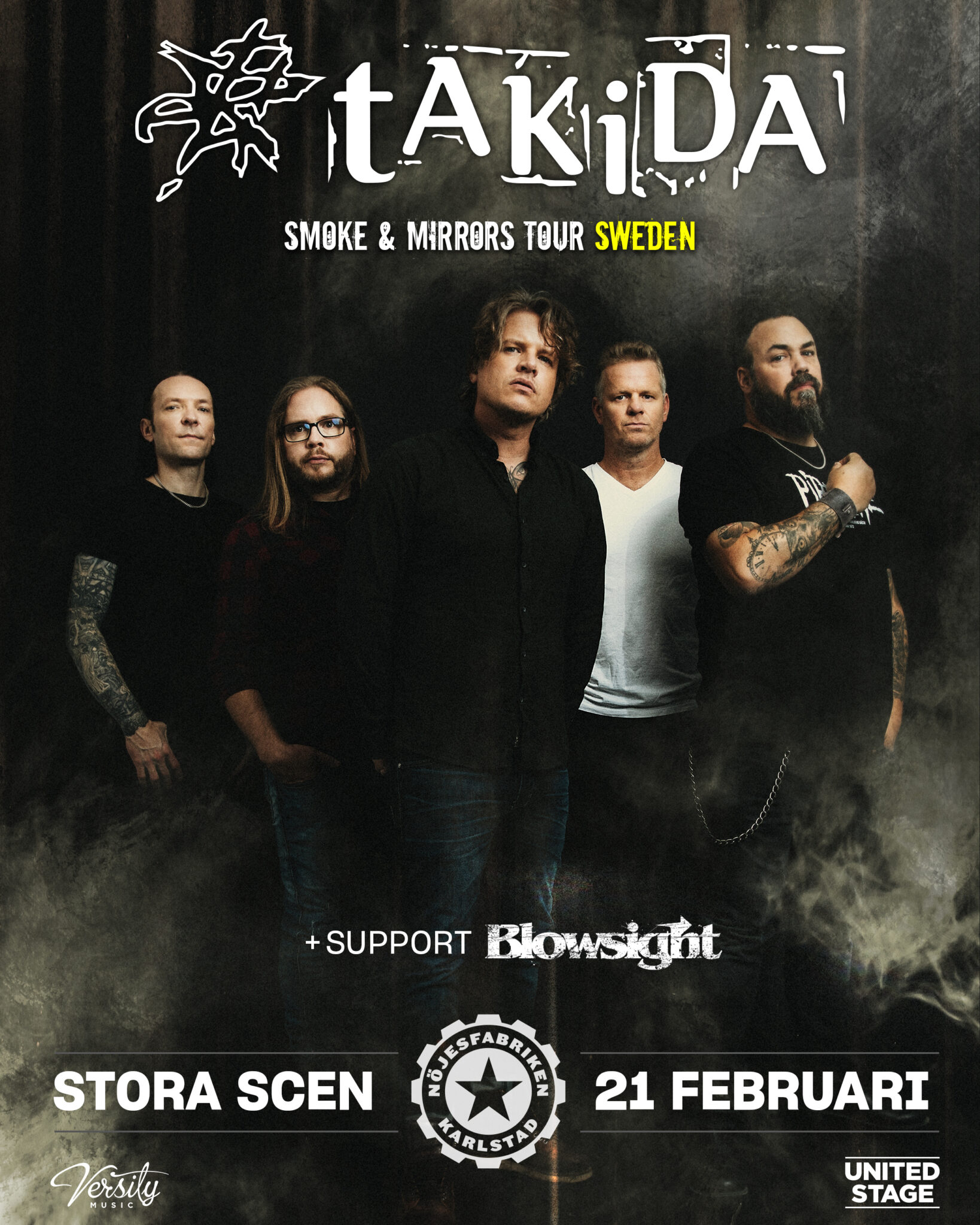 tAKIDA (support: Blowsight) - Nöjesfabriken Karlstad